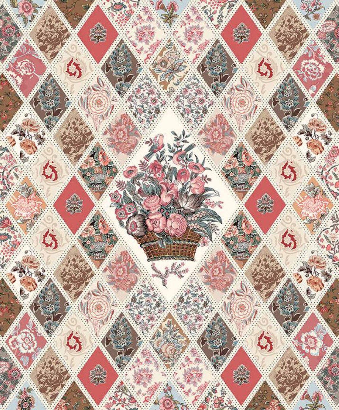 Riley Blake "jane Austen at Home" Panel Cheater Cloth Jane Auston's ...