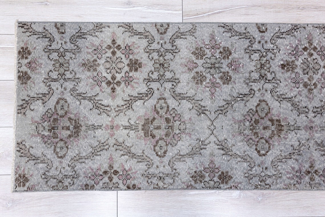 Turkish Narrow Runner 2x8 Gray Vintage Narrow Hallway Table - Etsy