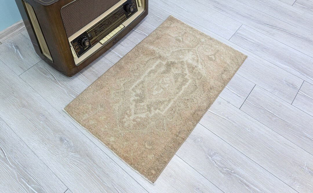2x3 Vintage Tiny Rug 2x3 Faded Colors Bath Mat Rug,handmade Entry Door ...