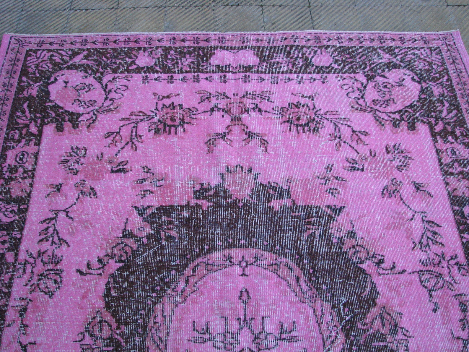 Pink Oushak Oversize Rughandmade Decorative Vintage Area - Etsy