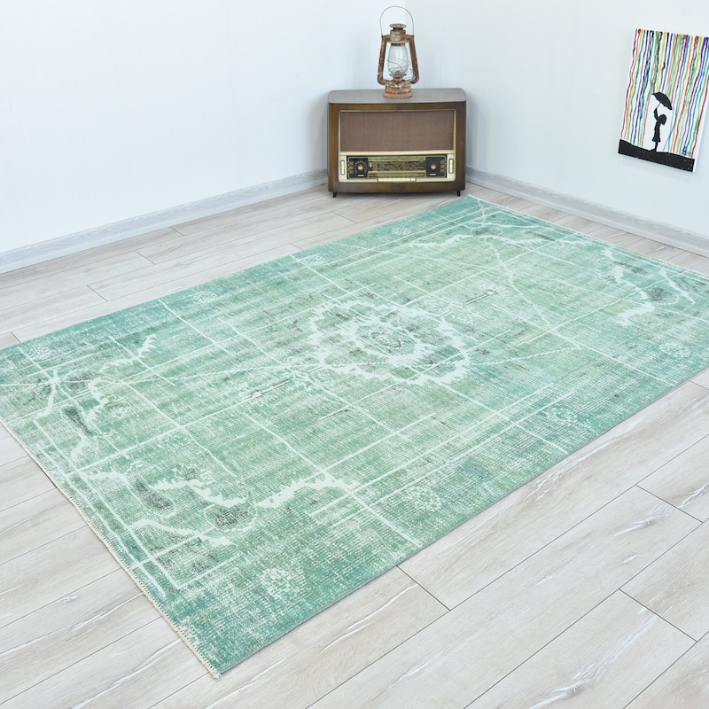 Green Overdyed Rug - Etsy