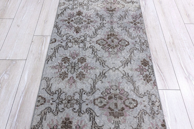 Turkish Narrow Runner 2x8 Gray Vintage Narrow Hallway Table - Etsy