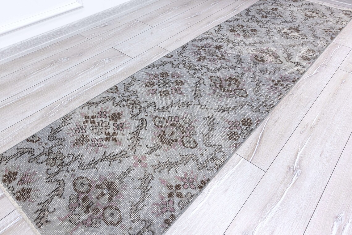 Turkish Narrow Runner 2x8 Gray Vintage Narrow Hallway Table - Etsy
