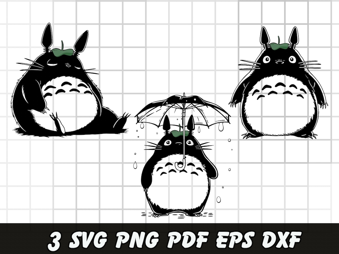 Ghibli Totoro Svg Bundle Ghibli Totoro Png, Totoro Svg, Totoro Png ...