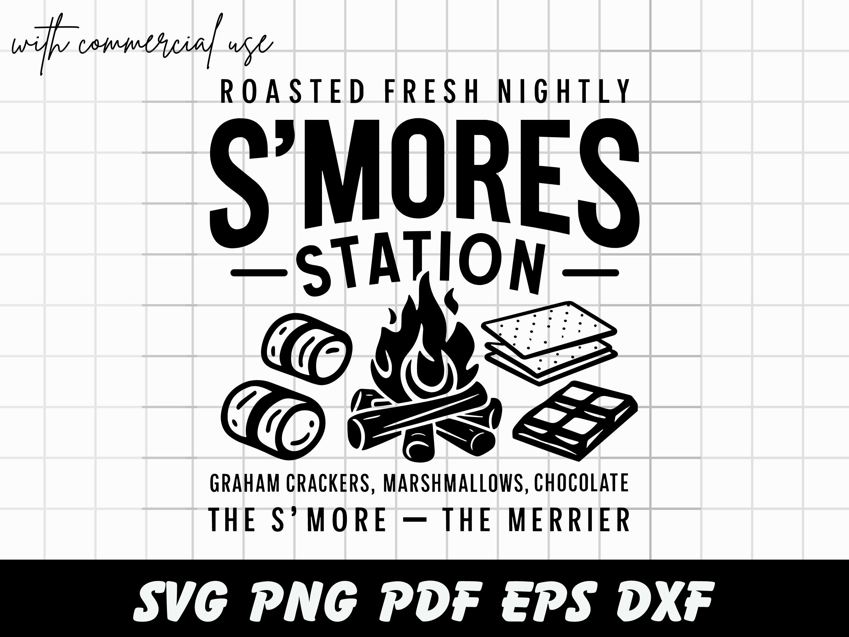 S'mores Station Svg, Cutting Board Svg, Kitchen Svg, Baking Svg ...
