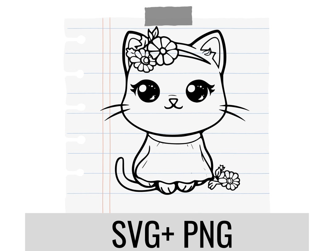 Cute Kitten Svg | Kitten Clip Art | Cat Lady Art | Kitten Art Svg ...