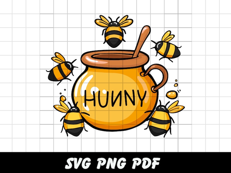 Hunny Svg Hunny Png Classic Winnie the Pooh Svg Svg Png Pdf and Svg ...