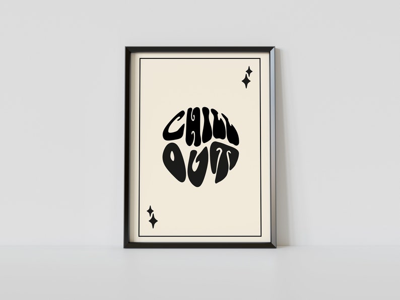 Chill Out Poster, Home Style, Graphic Poster (instant / Digital ...