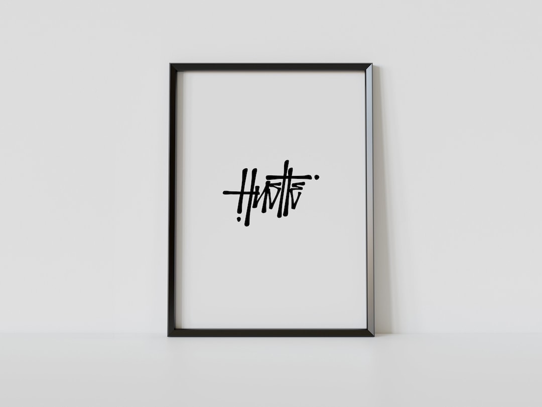 Hustle Poster, Wall Art, Stussy Inspired (print / Framed) - Etsy