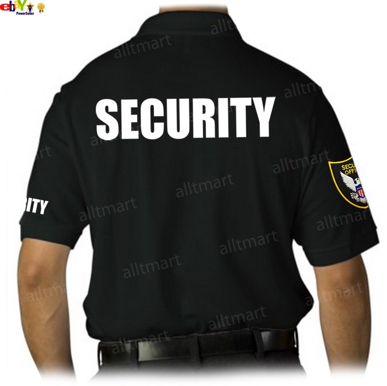 Security Officer Polo T-Shirt Graphic Printed w/ Embroidered | Etsy