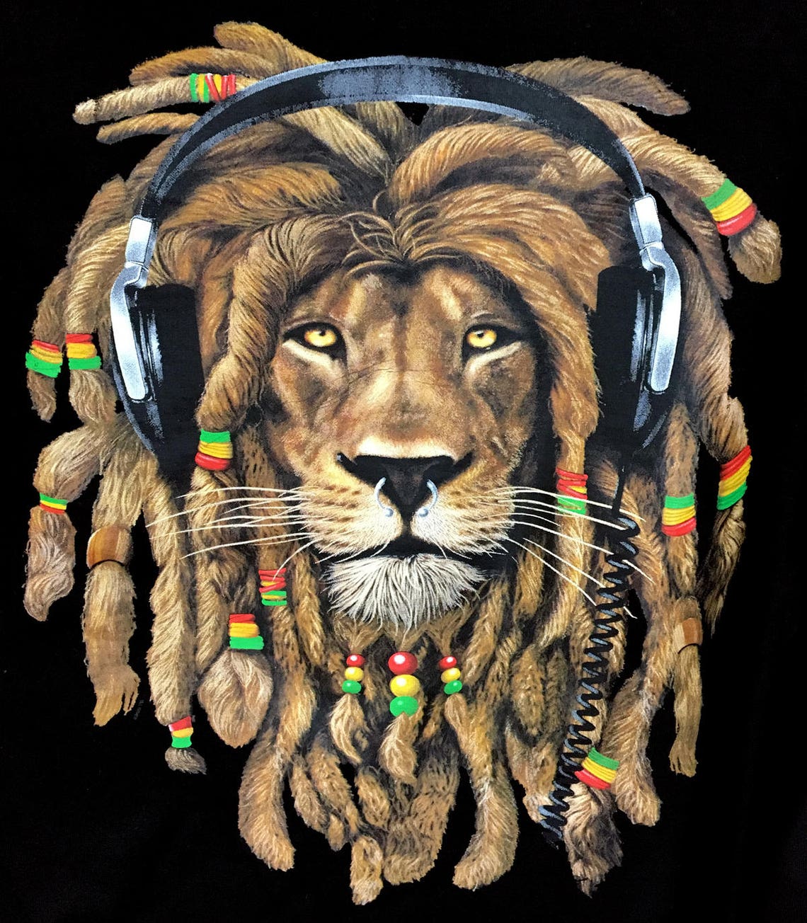 Lion Music negro a cuadros camisa de manga larga | Etsy