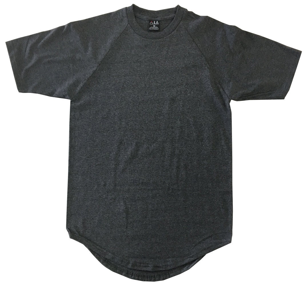 New Mens Drop Tail T-shirt Black/ Charcoal/ Grey/ White - Etsy