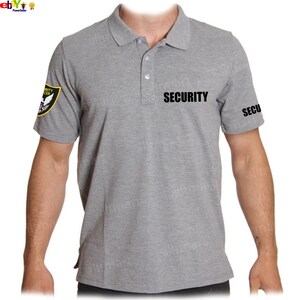 Security Officer Polo T-shirt Graphic Printed W/ Embroidered Patch - Etsy