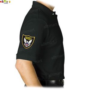 Security Officer Polo T-shirt Graphic Printed W/ Embroidered Patch - Etsy