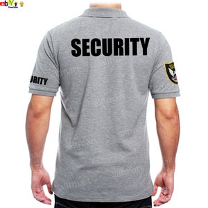 Security Officer Polo T-shirt Graphic Printed W/ Embroidered Patch - Etsy