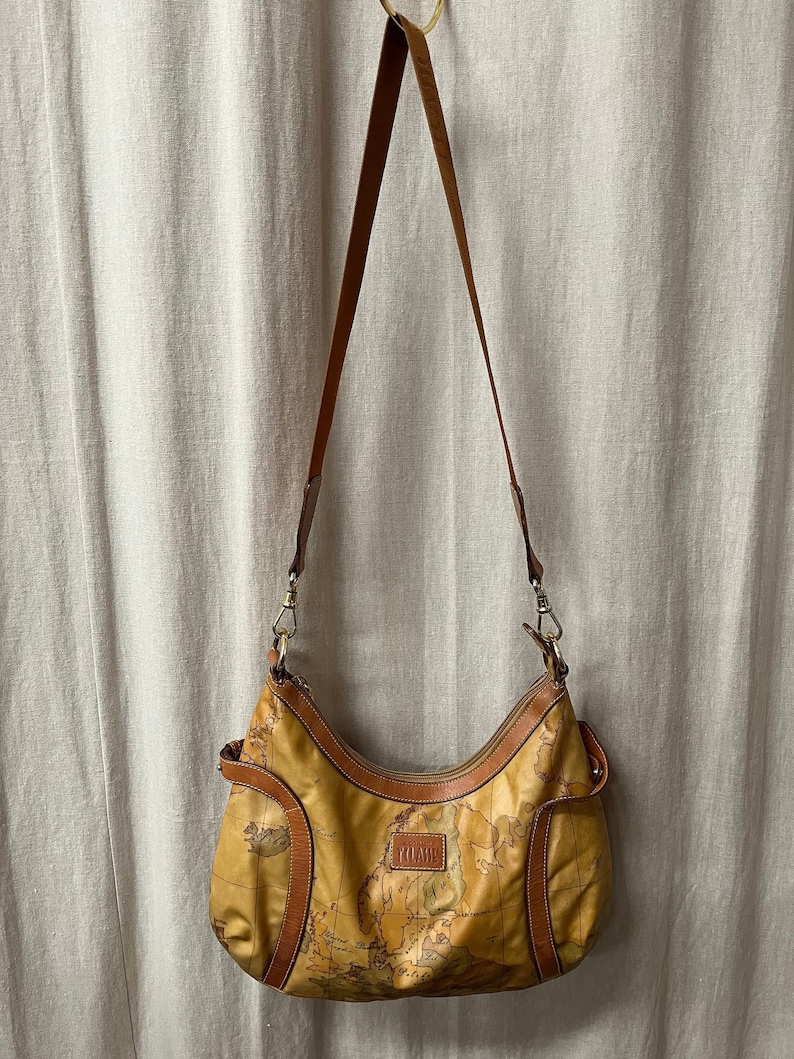 ALVIERO MARTINI 1st Class Map of Europe Print Pochette Vintage Shoulder ...