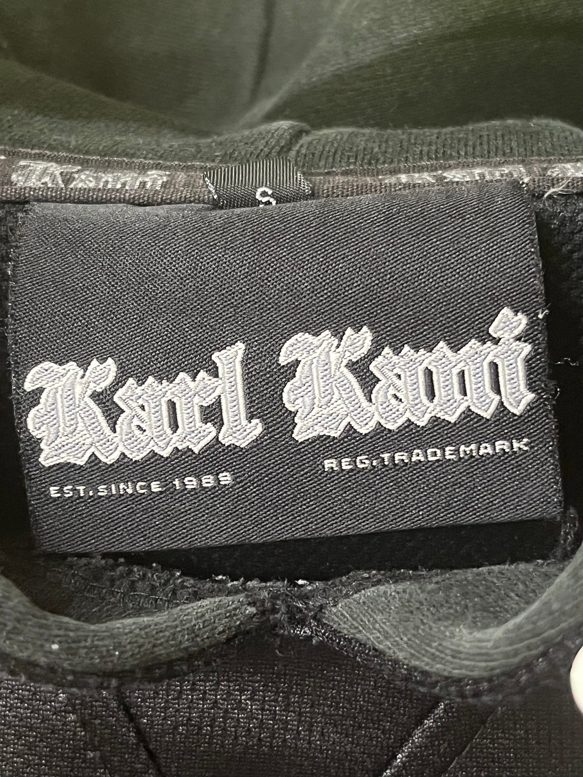 Karl Kani Vintage Black Hoodie Sweatshirt Hip Hop Rap Music White Logo ...