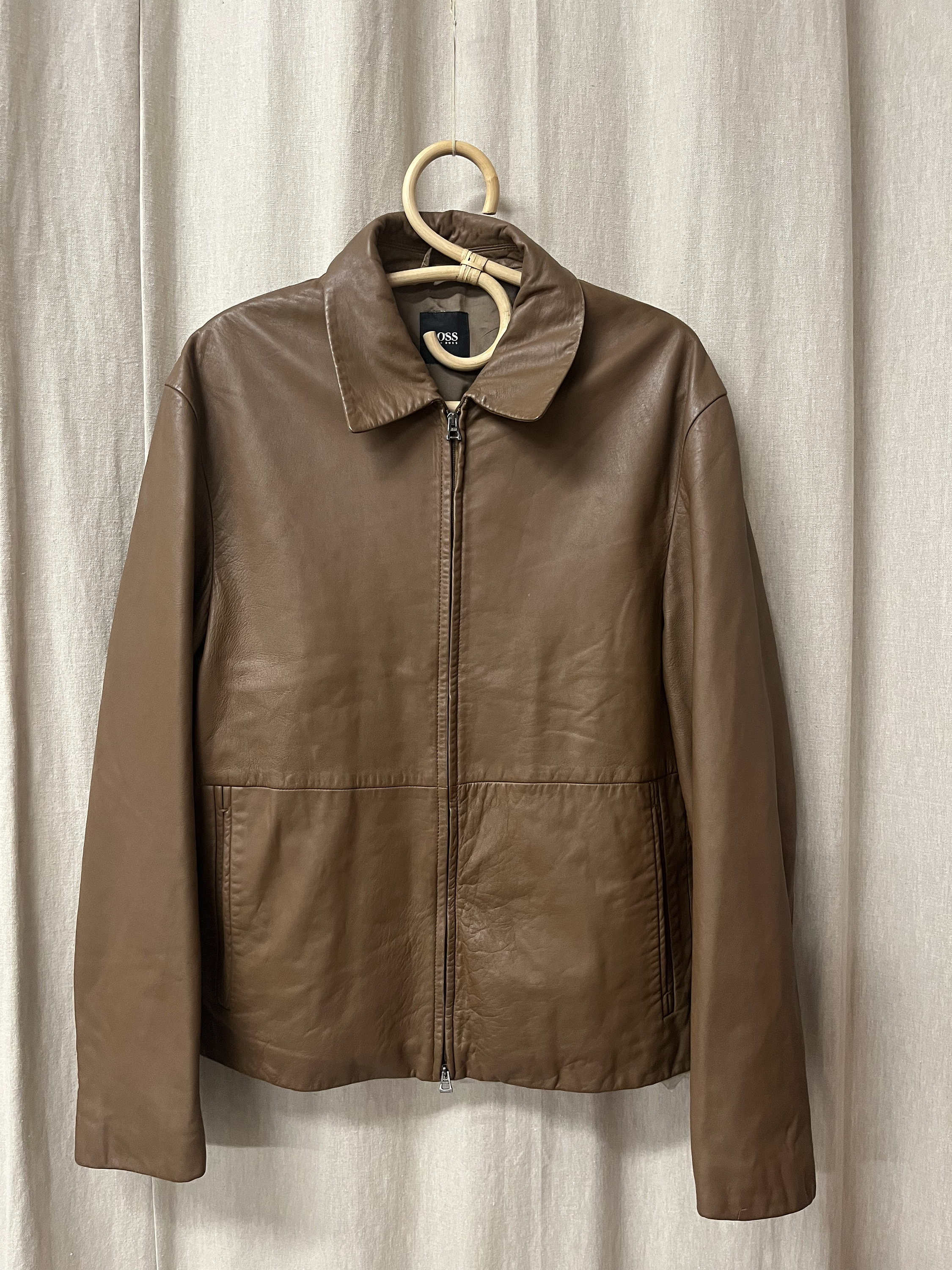 Leather Jacket Hugo Boss - Etsy Leather Jacket Hugo Boss - Etsy