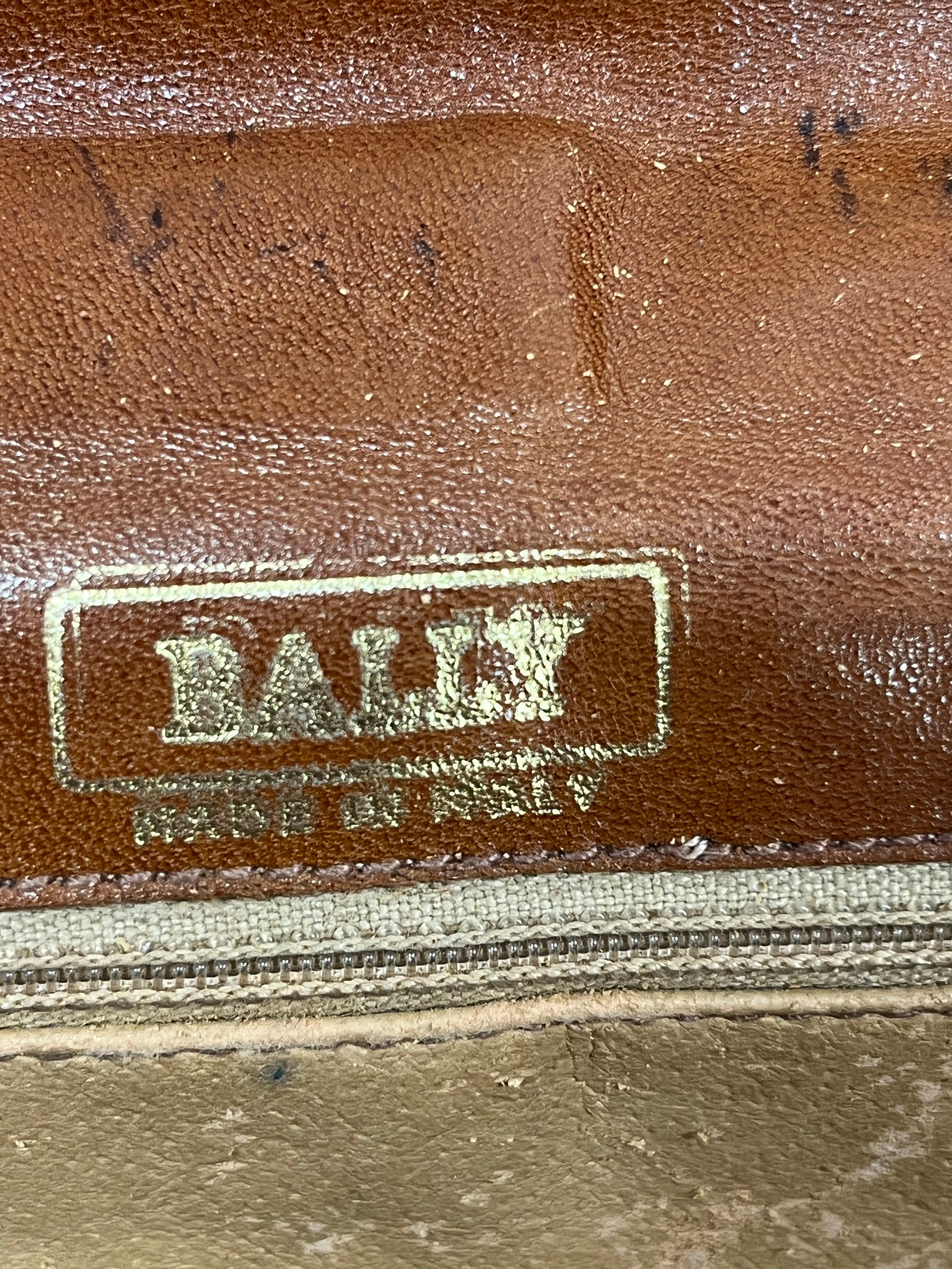 BALLY Vintage Brown Leather Shoulder Bag - Etsy