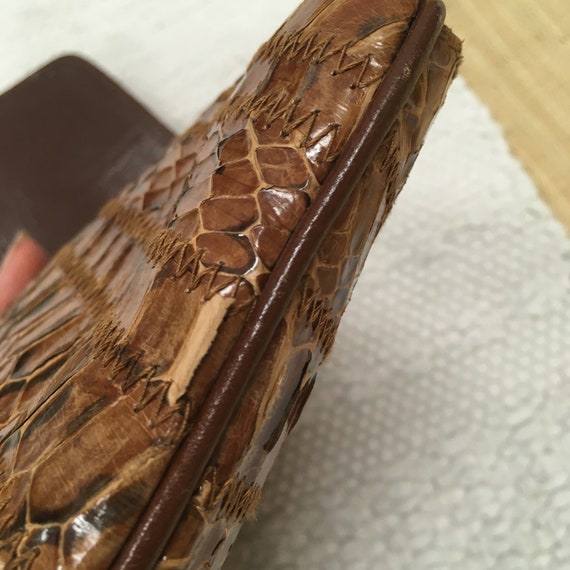 Vintage Pelletterie C3 Italian Leather Snake Skin Cha… - Gem