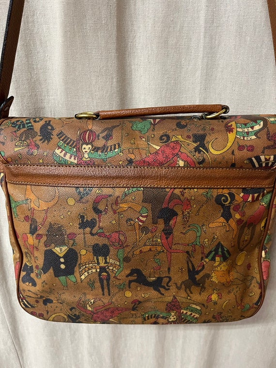 Vintage Piero Guidi Magic Circus Leather Crossbody La… - Gem