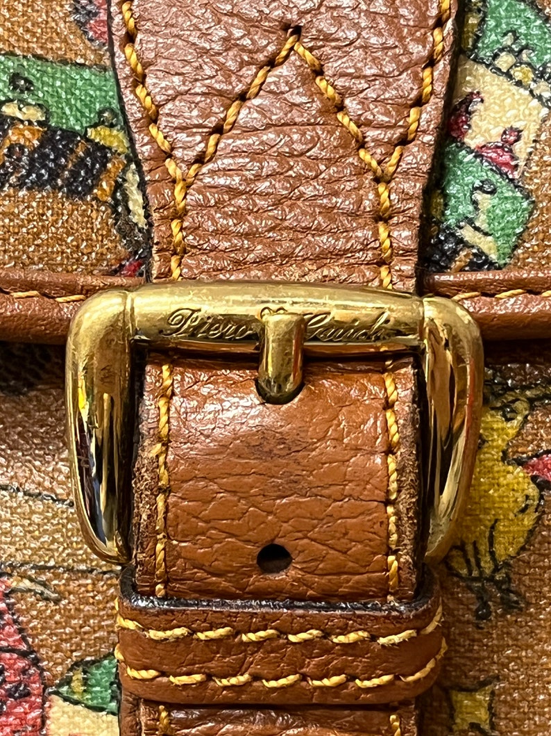 Vintage Piero Guidi Magic Circus Leather Crossbody Laptop Bag Made in ...