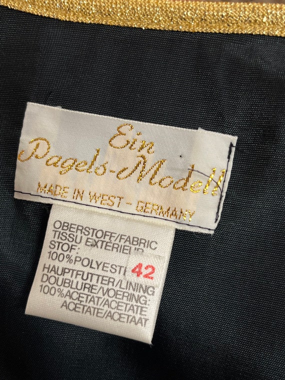 Vintage 70’s Ein Pagels-Modell Black Gold Blazer Jack… - Gem