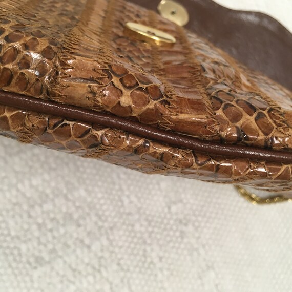 Vintage Pelletterie C3 Italian Leather Snake Skin Cha… - Gem