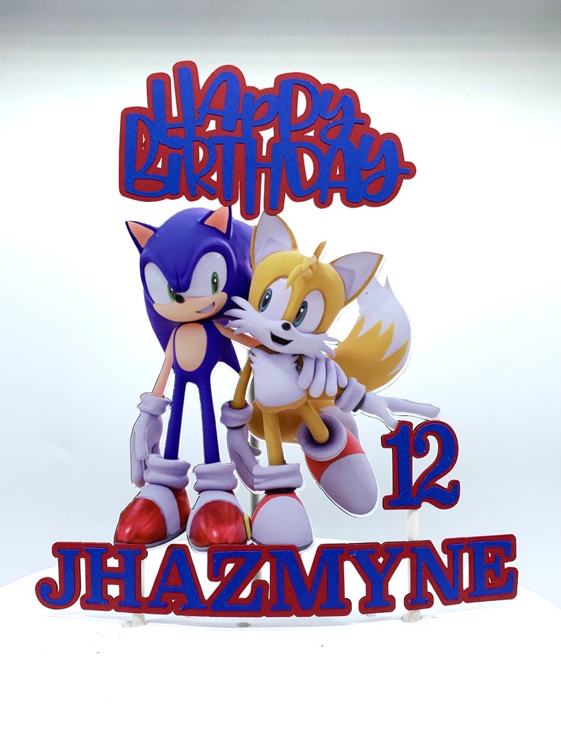SONIC Cake Topper Birthday - Etsy