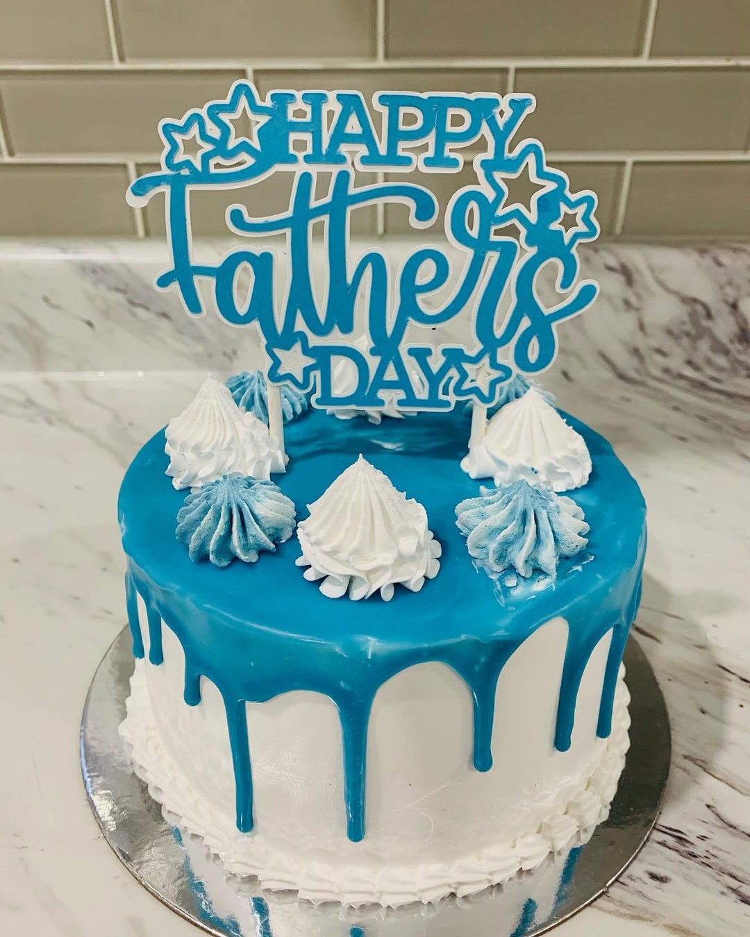 HAPPY FATHER'S DAY Cake Topper - Party Pick - - Etsy