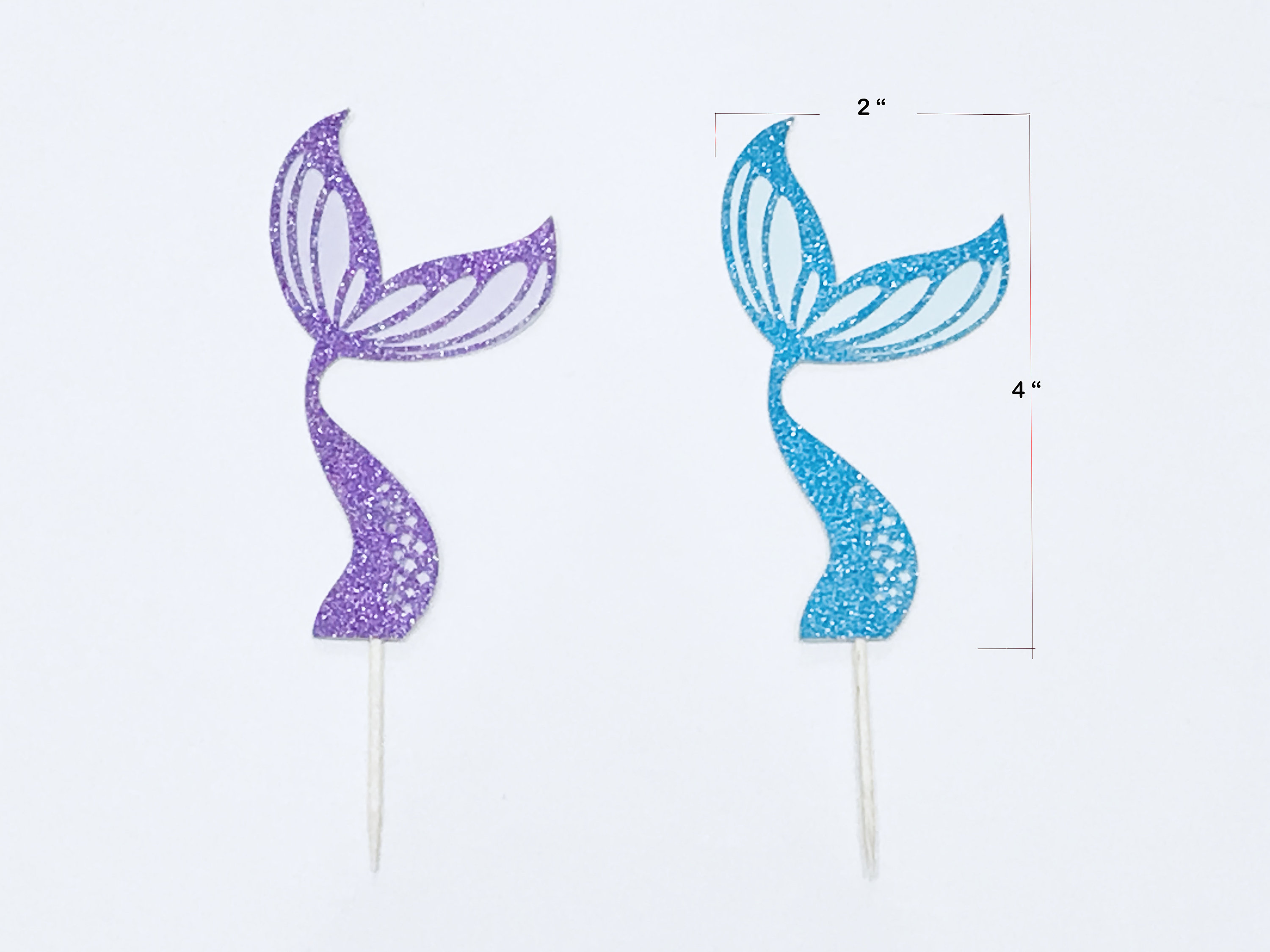 MERMAID TAIL Cupcake Topper Party Picks Under the Sea - Etsy Canada