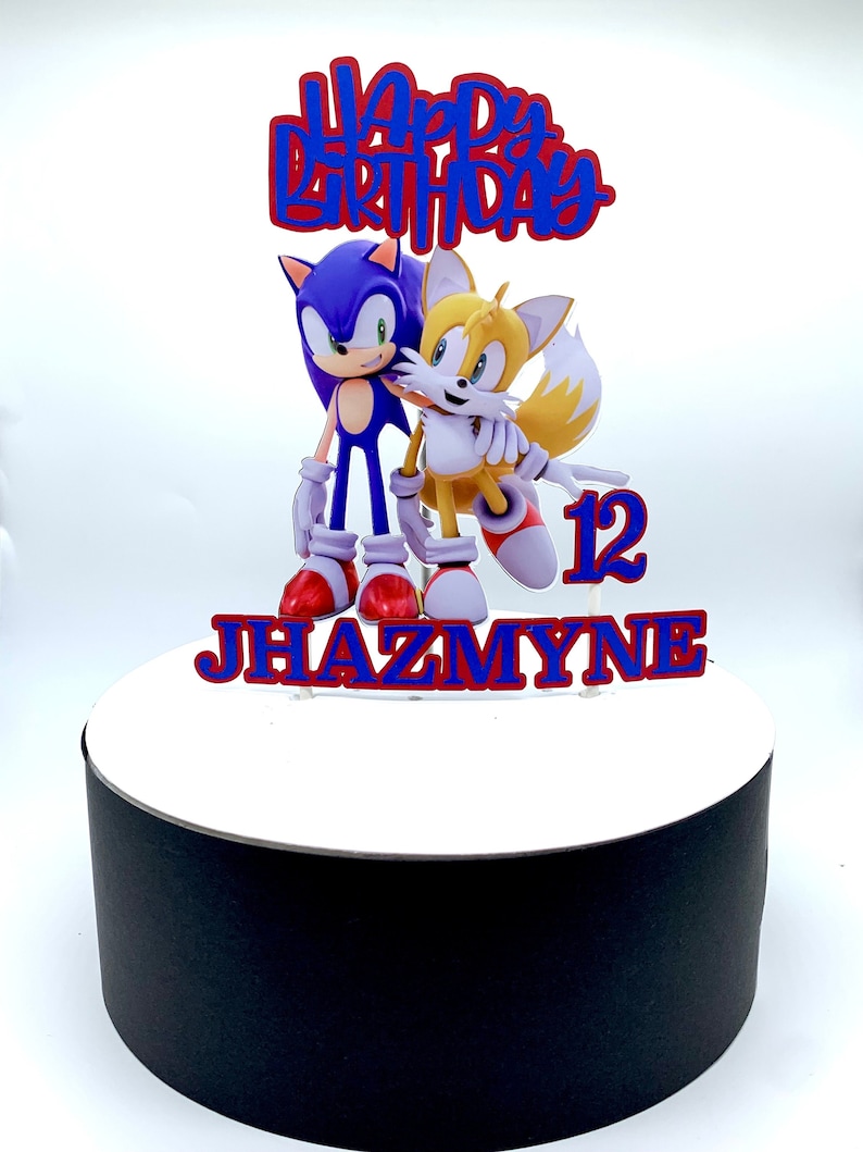 SONIC Cake Topper Birthday - Etsy