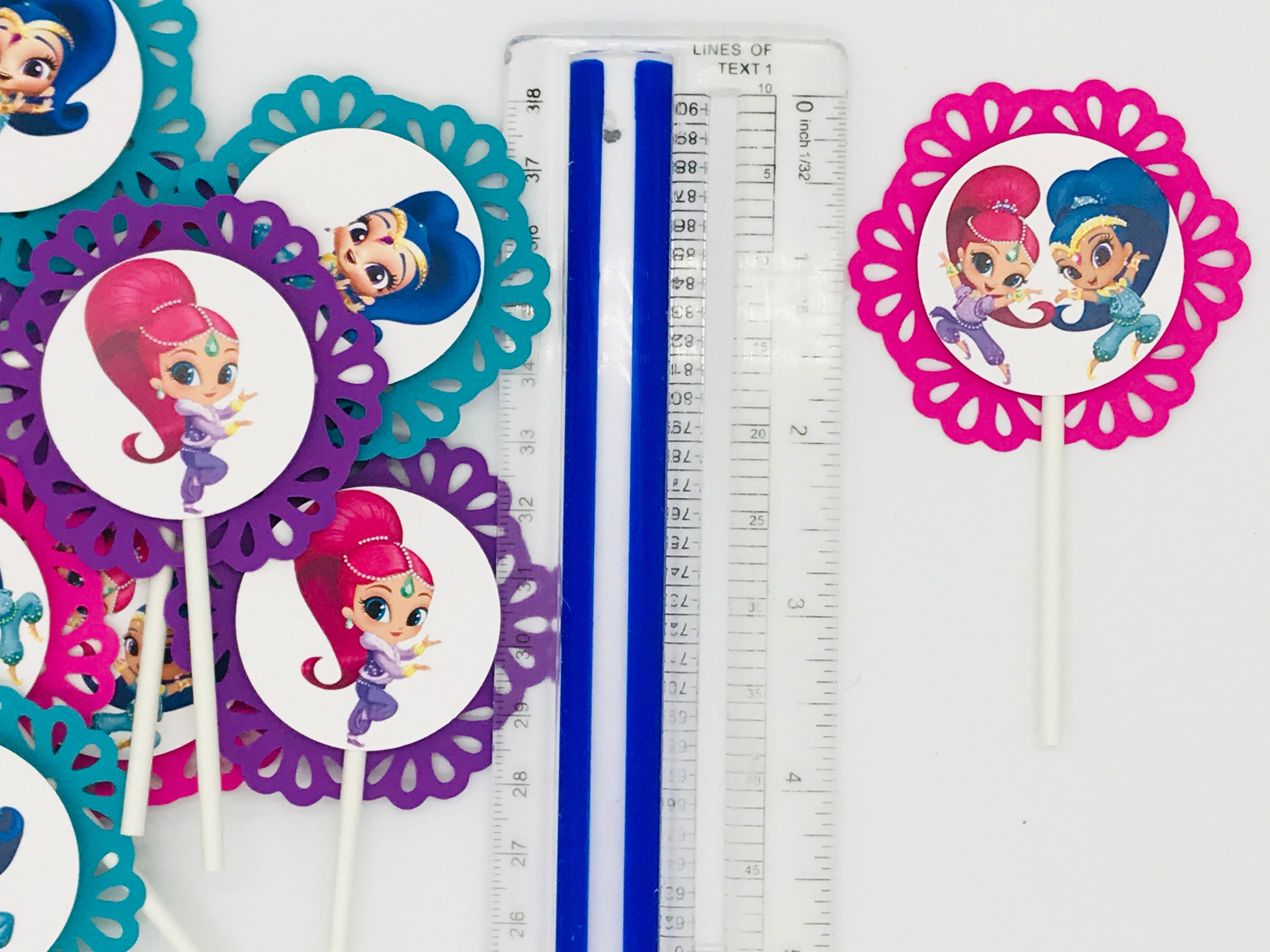 SHIMMER and SHINE Cupcake Topper Party Pick Birthday | Etsy