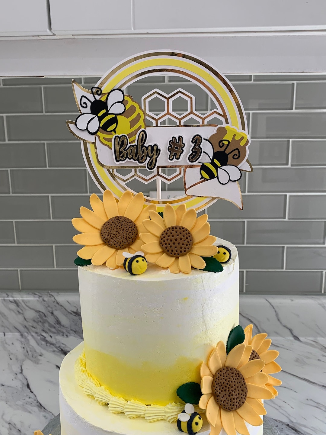 BUMBLE BEE Cake TOPPER - Etsy