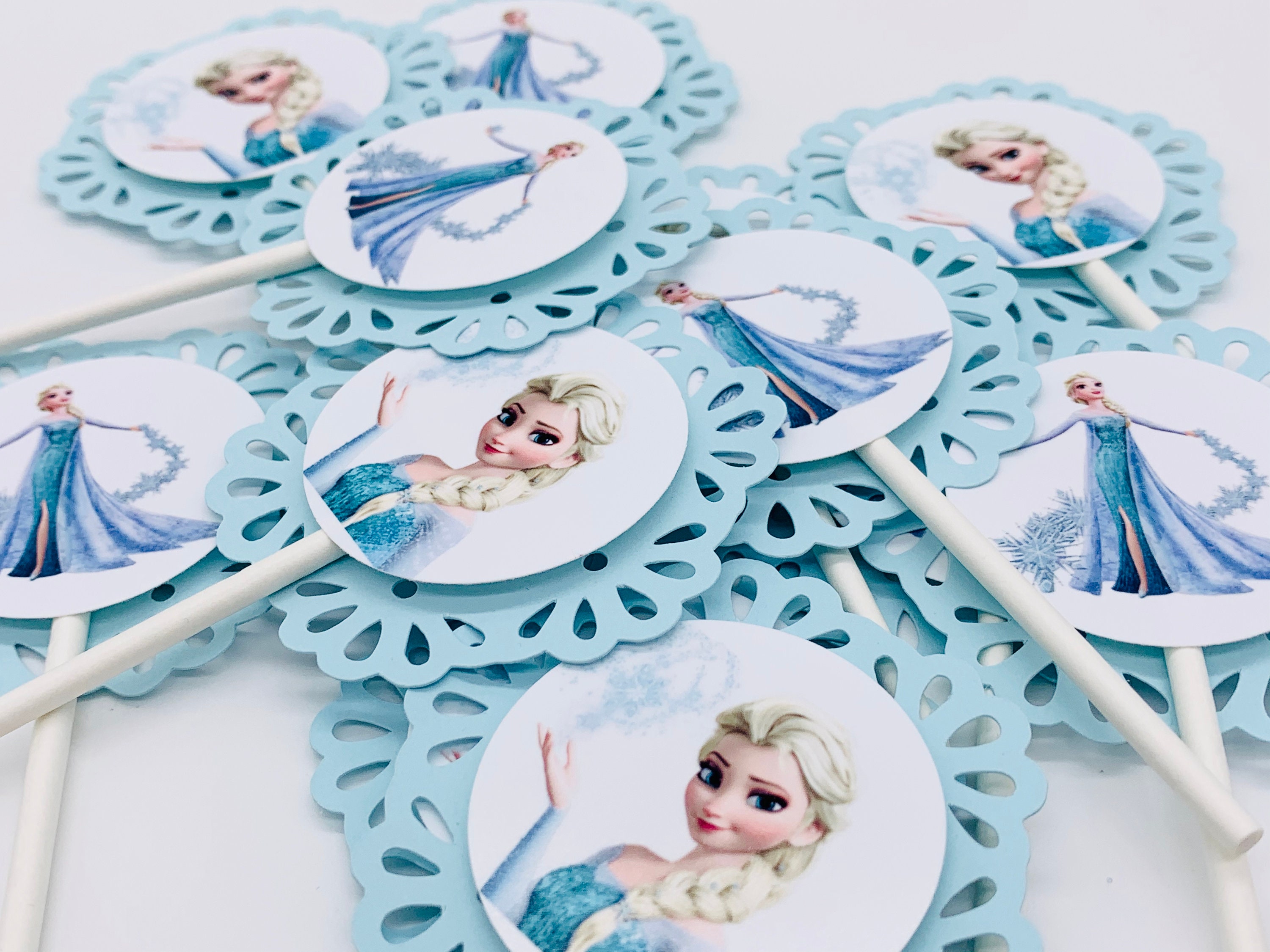 ELSA FROZEN Cupcake Toppers Party Picks Disney Daisy - Etsy Canada