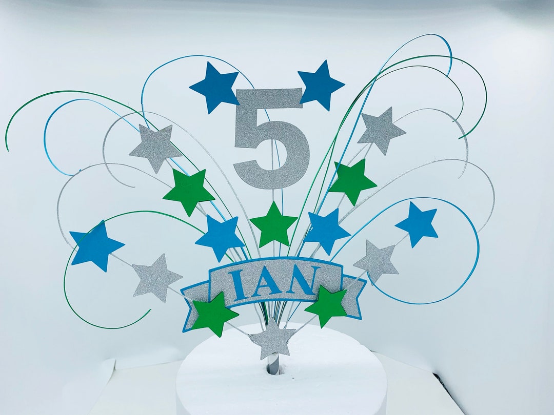 Personalized SPRAY CAKE TOPPER Star Cake Topper - Etsy