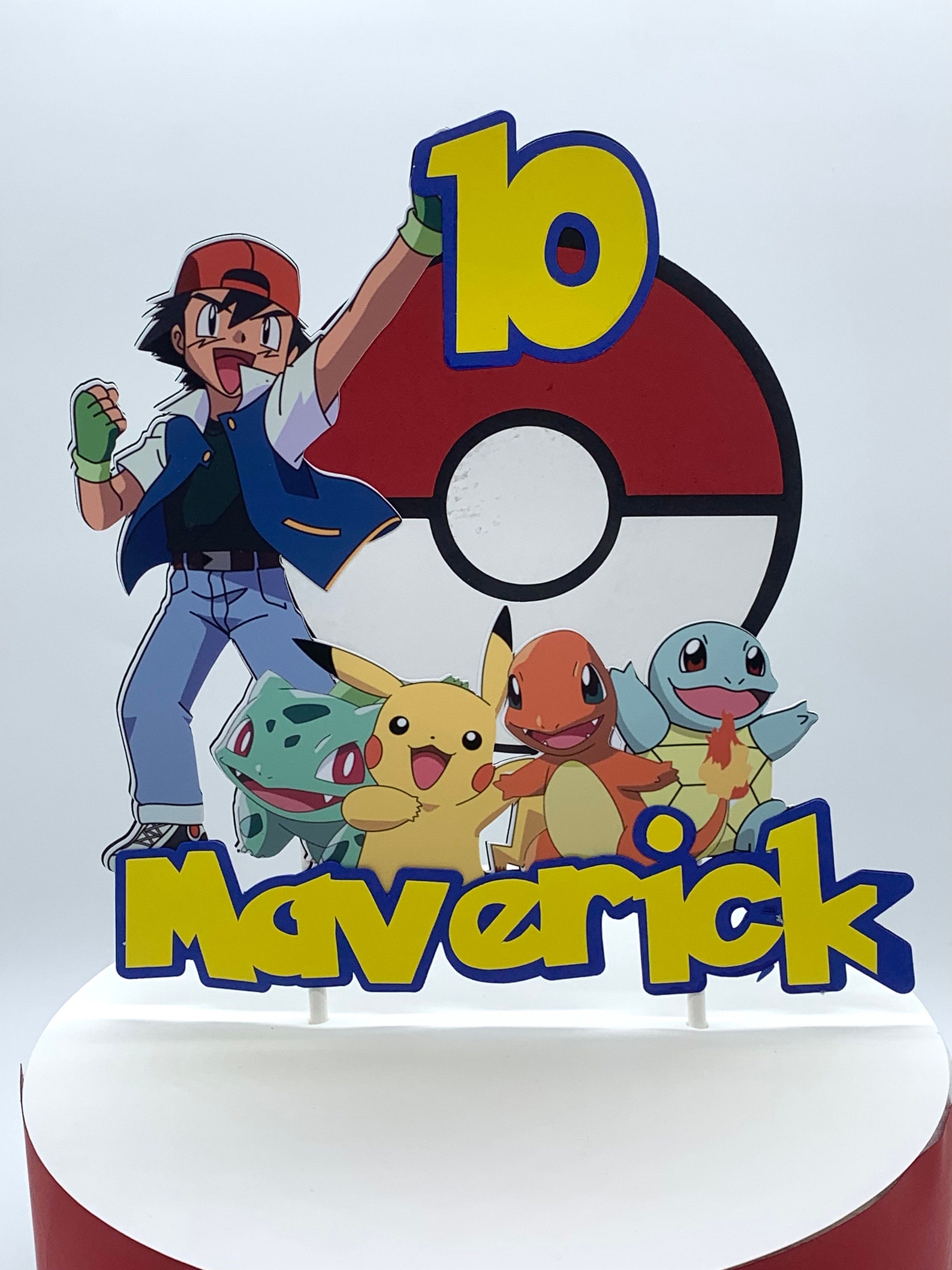 Personalized POKEMON Cake Topper Party Picks - Etsy Canada