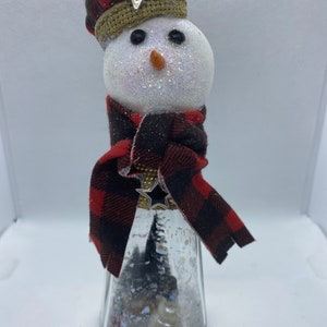 Handmade Vintage Glass Repurposed Salt Shaker Snowman - Etsy