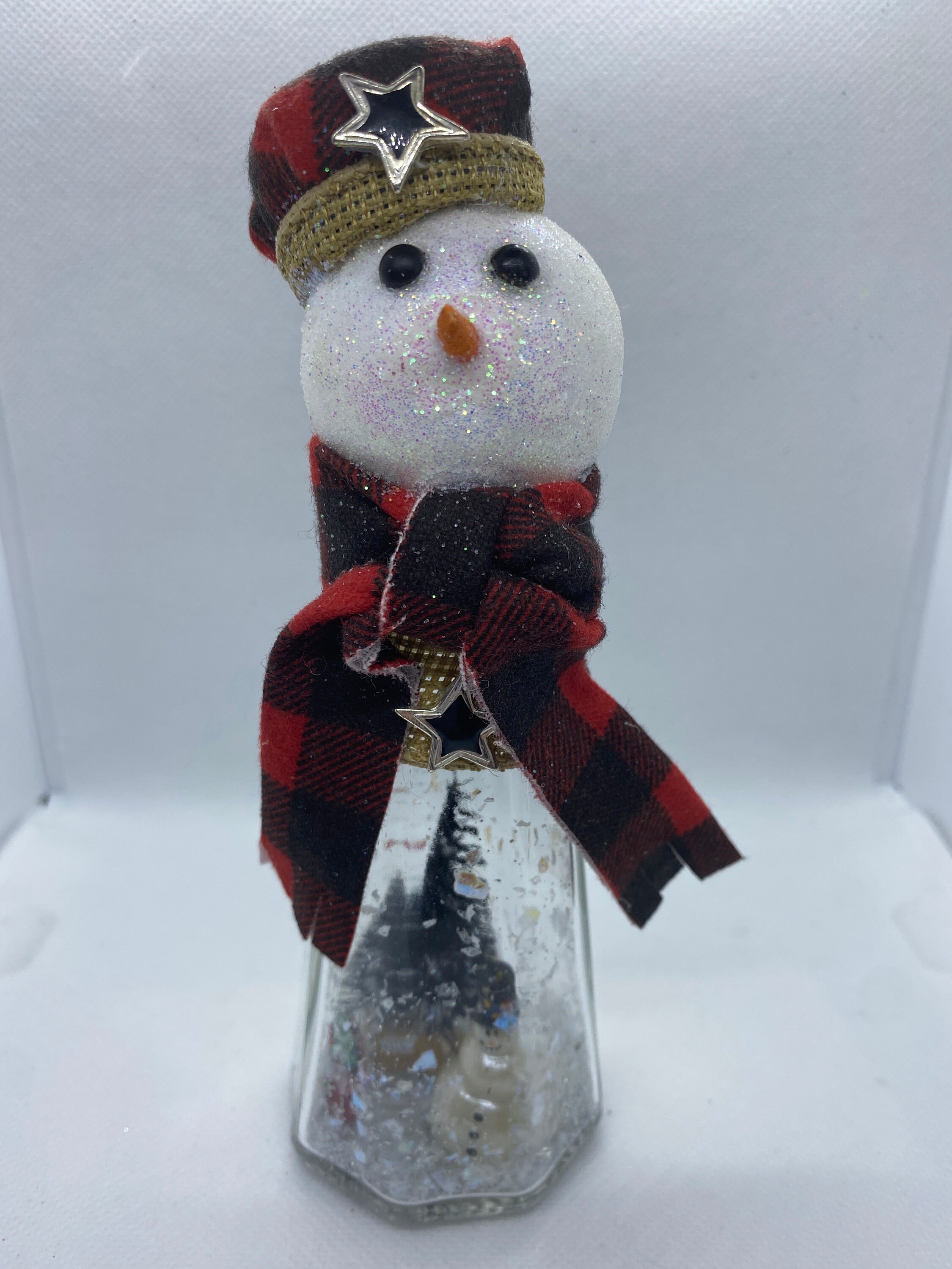 Handmade Vintage Glass Repurposed Salt Shaker Snowman - Etsy
