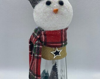 Handmade Vintage Glass Repurposed Salt Shaker Snowman - Etsy