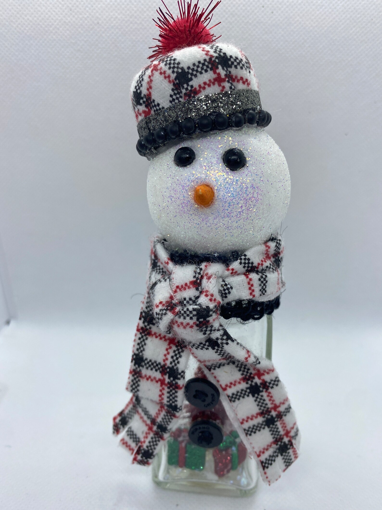 Handmade Vintage Glass Repurposed Salt Shaker Snowman - Etsy