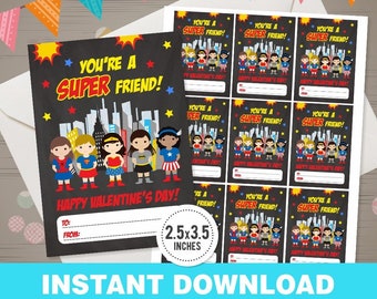 Superhero valentine | Etsy