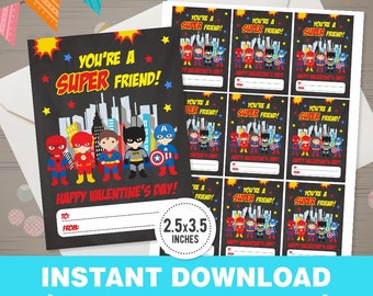 Superhero valentine | Etsy