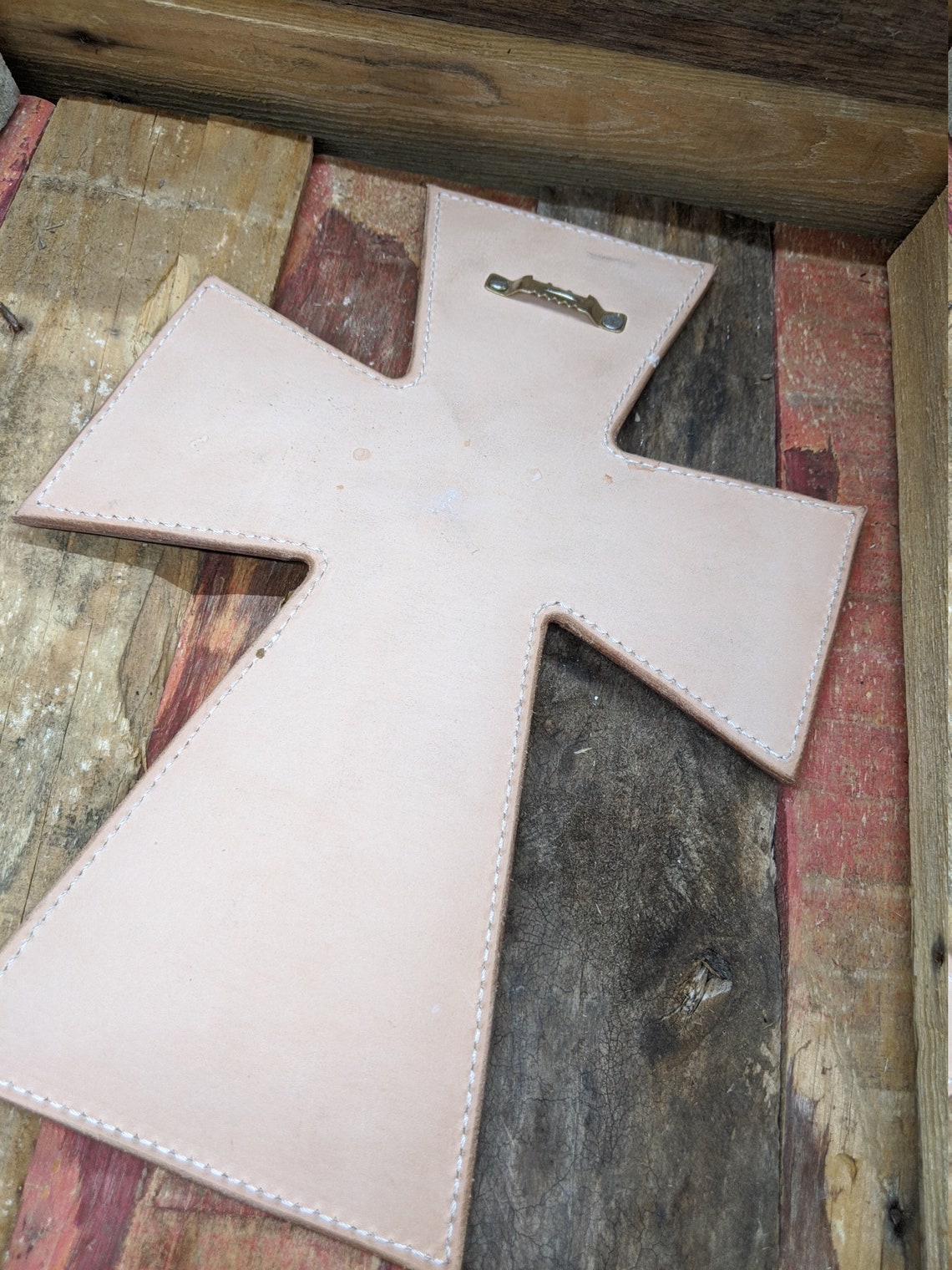 Floral Carved Leather Wall Hanging Cross - Etsy
