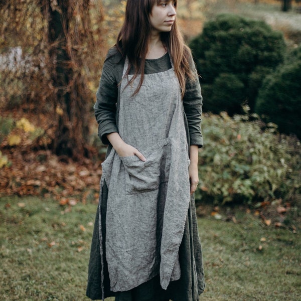Natural Linen Apron - Etsy