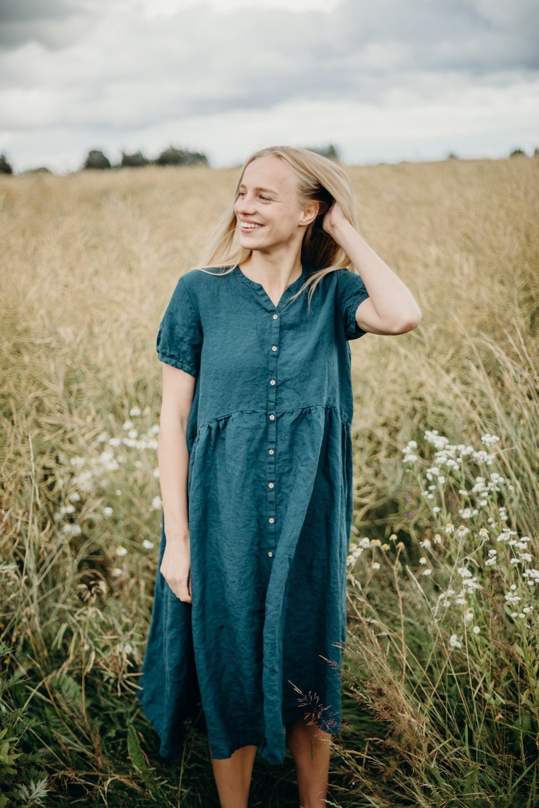 Organic Linen Sundress Birdie Lightweight and Breathable Perfect for ...