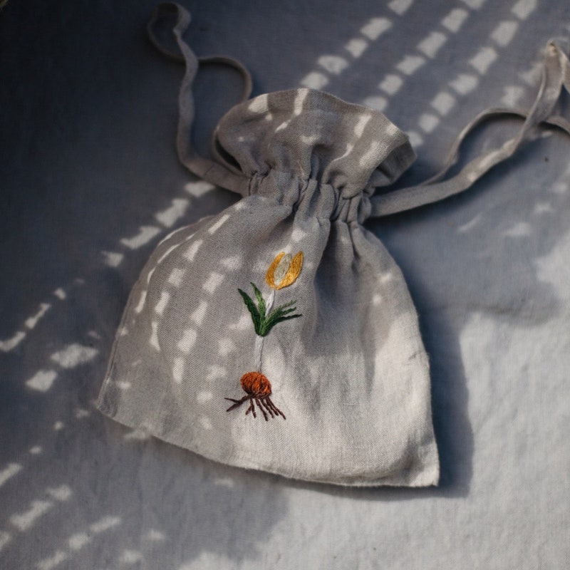 Linen Drawstring Bag - Etsy