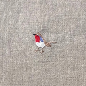 Handmade Embroidery "robin" | Customized Personalised Items - Etsy