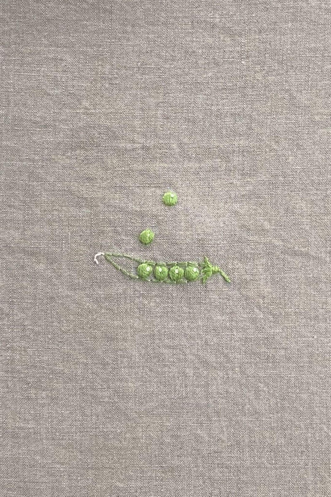 Handmade Embroidery "peas (6.5x4.4cm)" | Customized Personalized Items ...