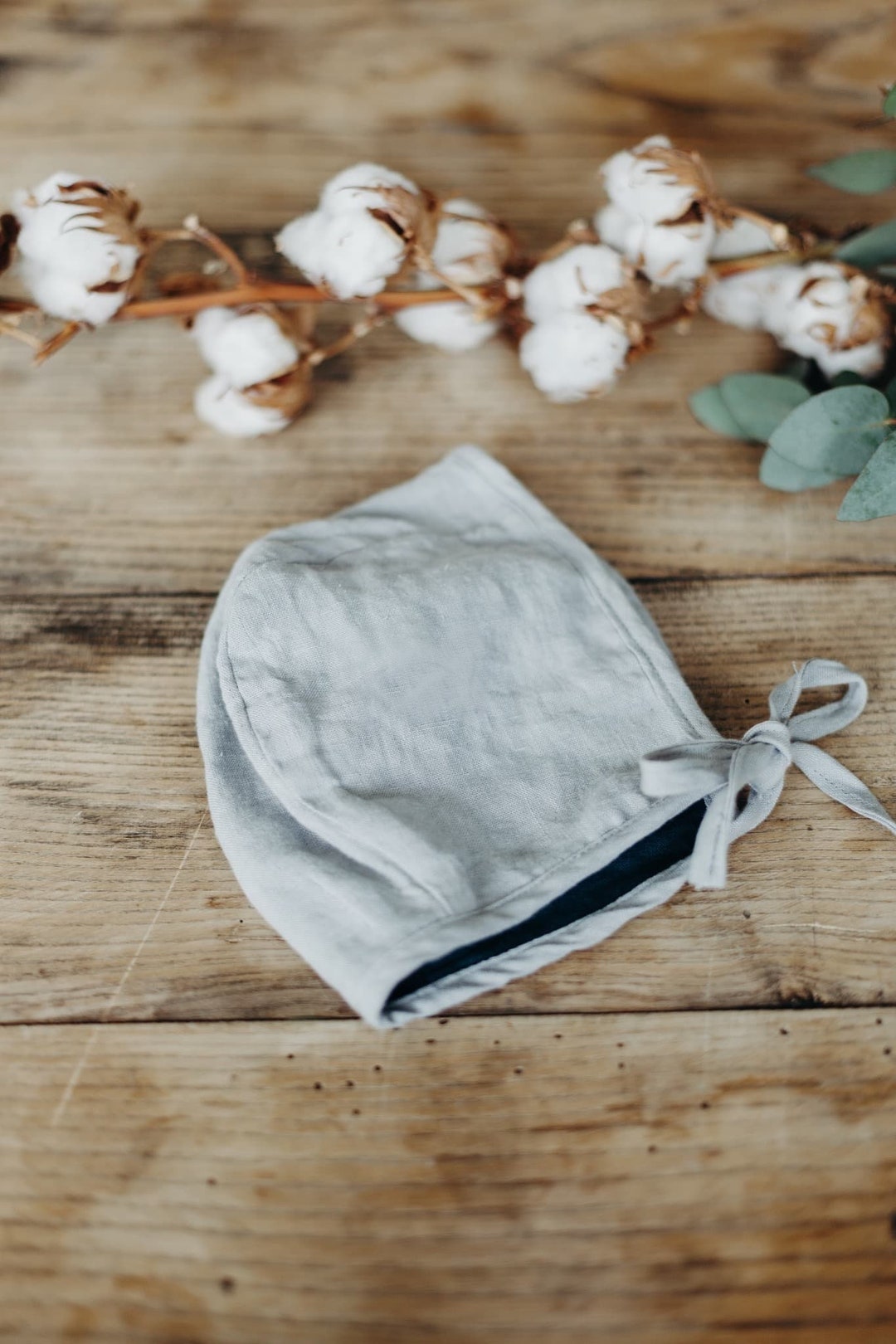 Reversible Linen Bonnet, Kids Bonnet, Baby Hat, Kid Hat, Pom Pom Hat ...